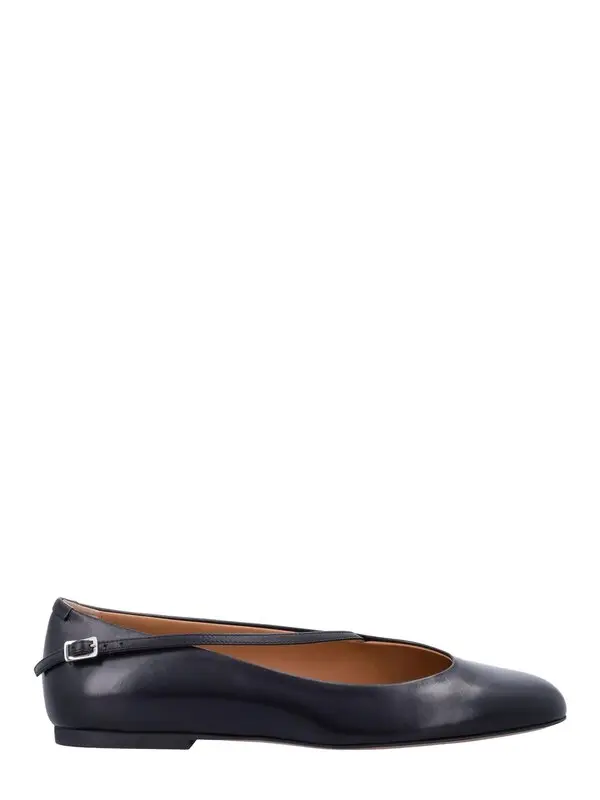 JIL SANDER Ballerina Flats With Adjustable Strap - Black