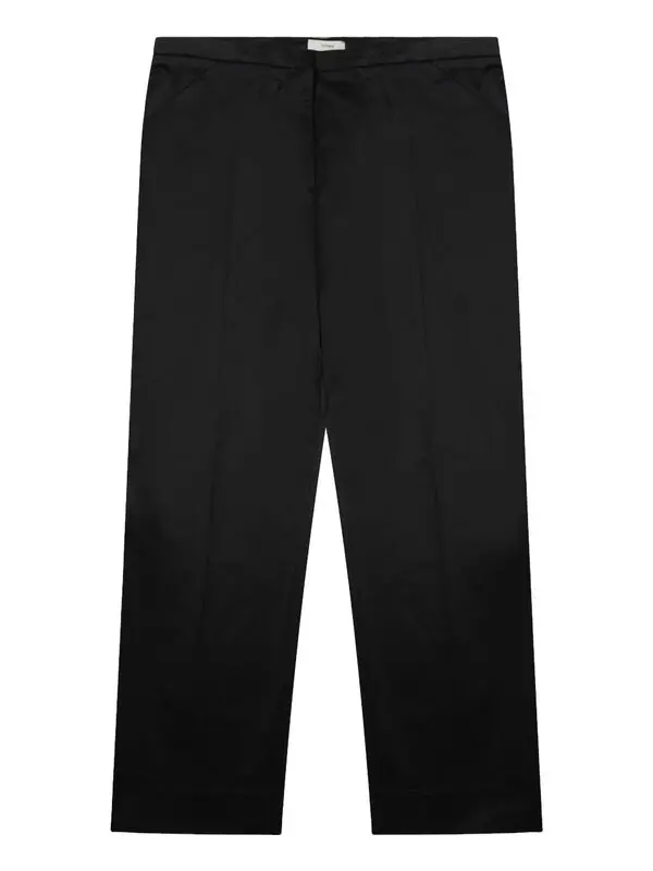 TOTEME Cropped Straight Pants - Black