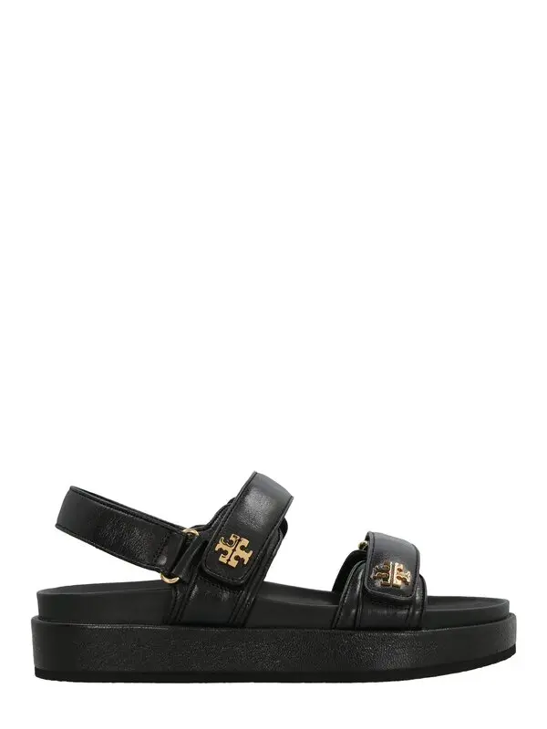 Tory Burch Kira Leather Platform Sandals - Black