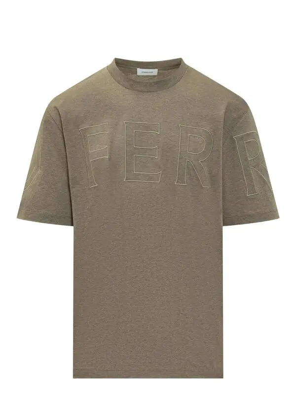 FERRAGAMO Short Sleeve T-shirt - Marrone
