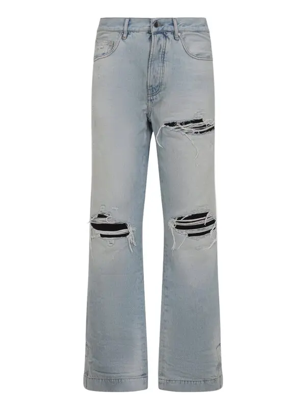 Amiri Straight Flare Distressed Jeans - Blue