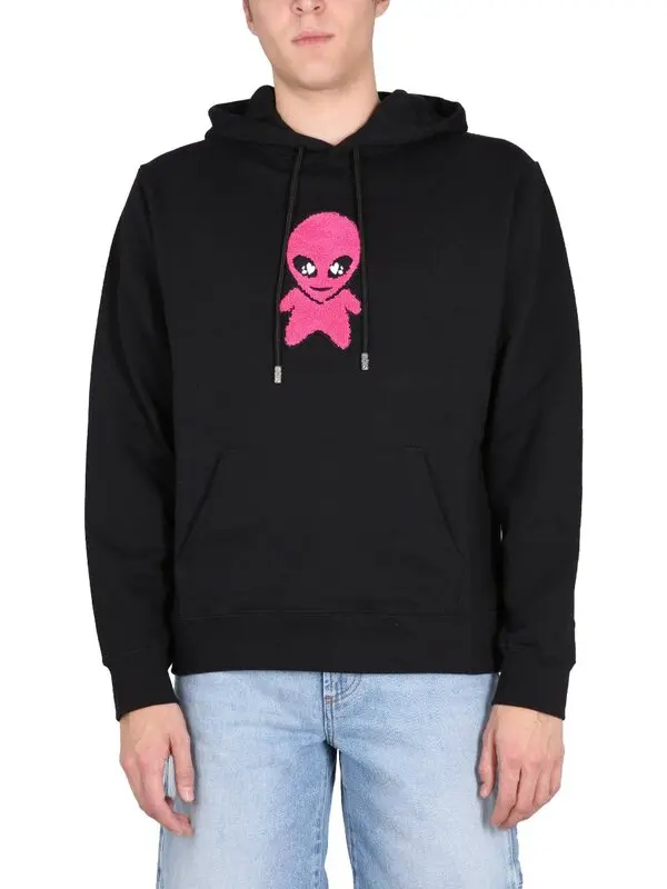 Gcds Alien Graphic Hoodie - Black