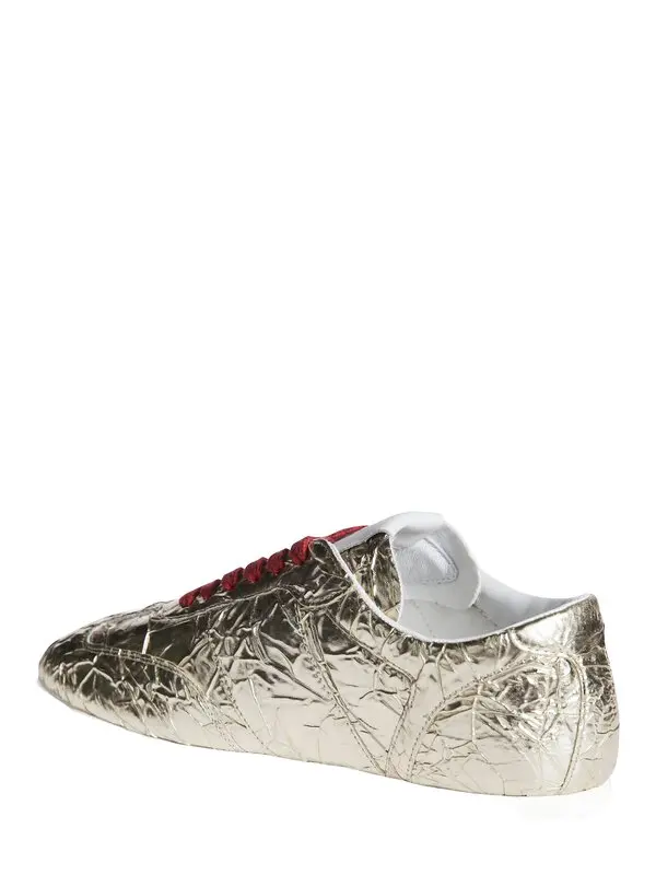 Marni Metallic Lace-up Sneakers - Argento