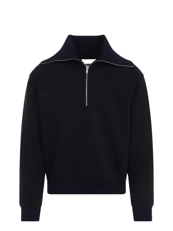 JIL SANDER Half-zip Sweatshirt - Blue