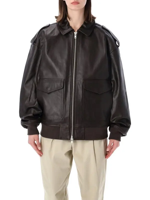 THE FRANKIE SHOP Oversized Reimagined Classic Jacket - Brown