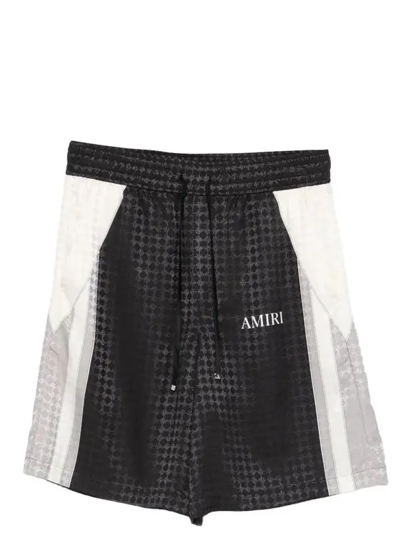 Amiri Mini Quad Paint Shorts - Black