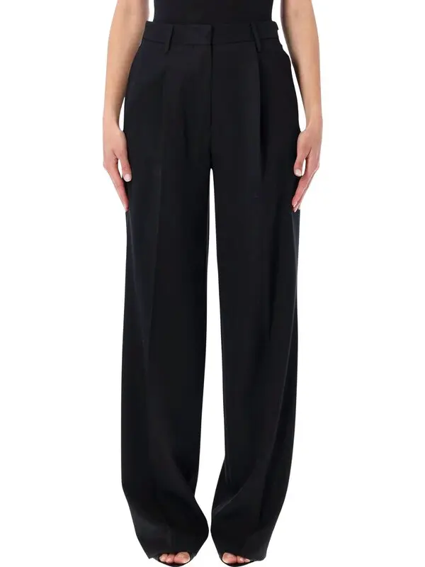 Dries Van Noten Tailored Wool Gabardine Straight-leg Pants - Black