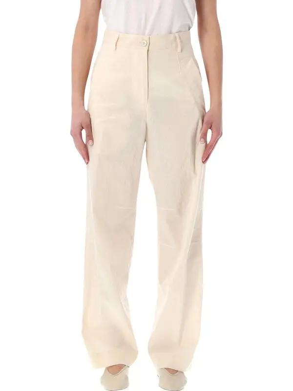 Dries Van Noten Cotton Trousers - Beige