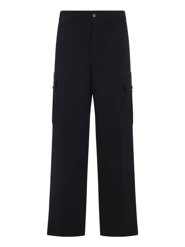 Dries Van Noten Overdyed Cotton Cargo Pants - Black