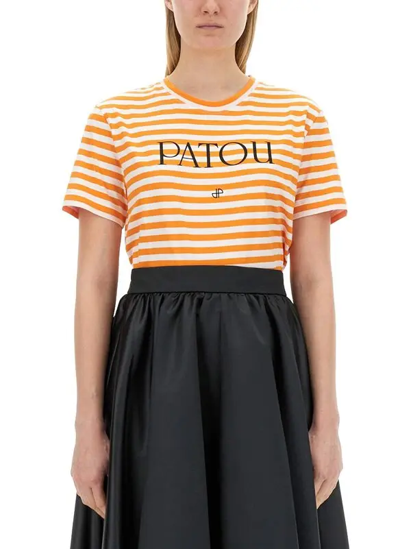 PATOU Striped Logo T-shirt - Multicolour