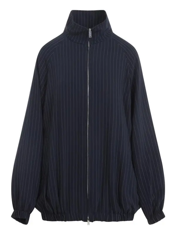 THE FRANKIE SHOP Baxter Track Jacket With Pinstripe Pattern - Blue