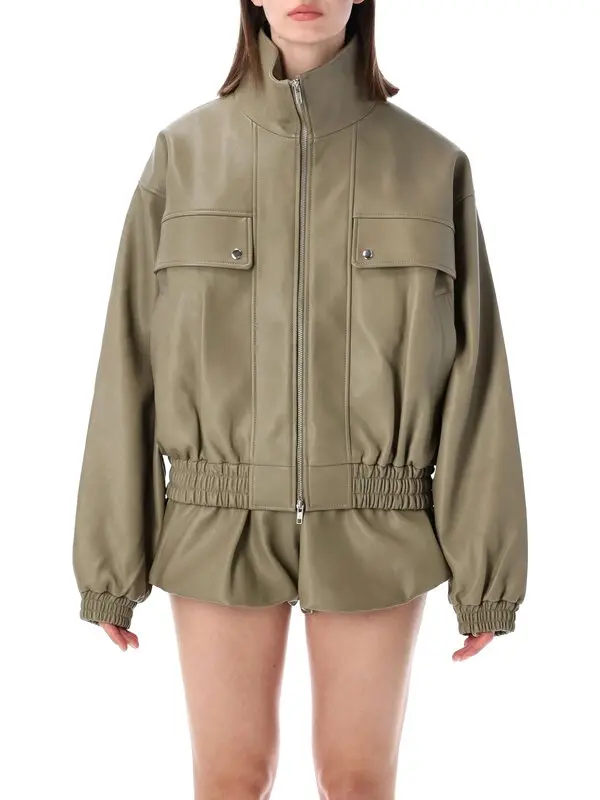 THE FRANKIE SHOP Refined Nolita Bomber Jacket - Sage