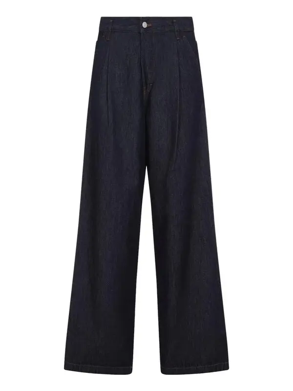 Dries Van Noten Loose Fit Straight Leg Jeans - Blue