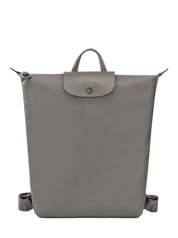 Longchamp Medium Leather Backpack - Grey