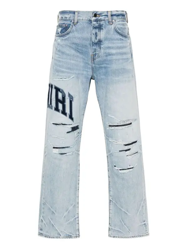 Amiri Varsitand Logo Straight Leg Jeans - Prfctindig