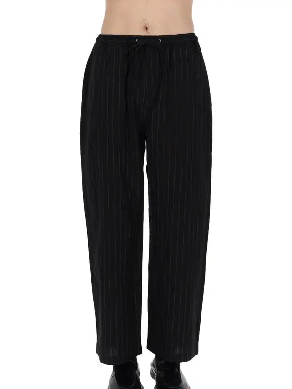 Studio Nicholson Tailored Pin Stripe Trousers - Black