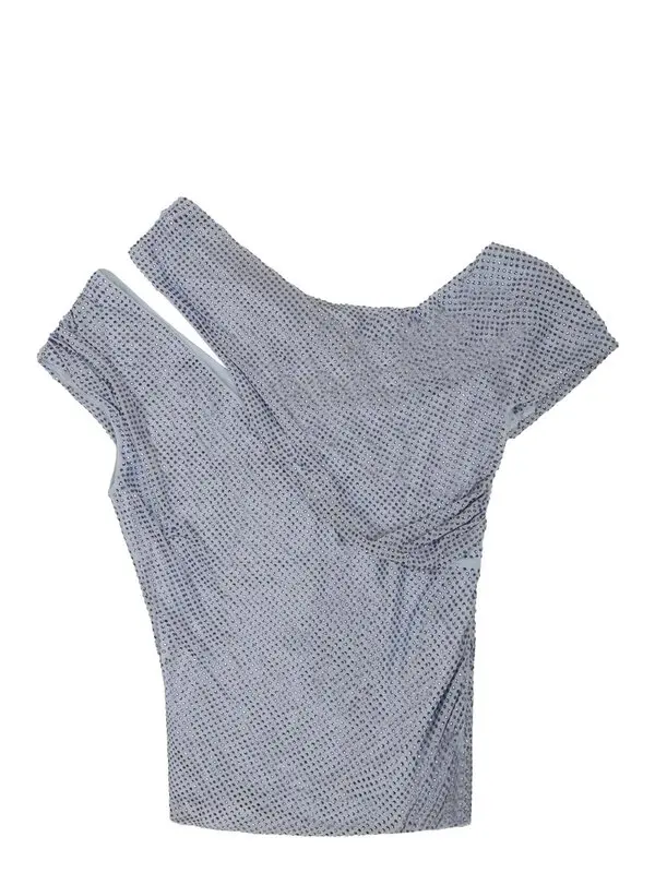 SELF-PORTRAIT Embellished Mini Top - Blue