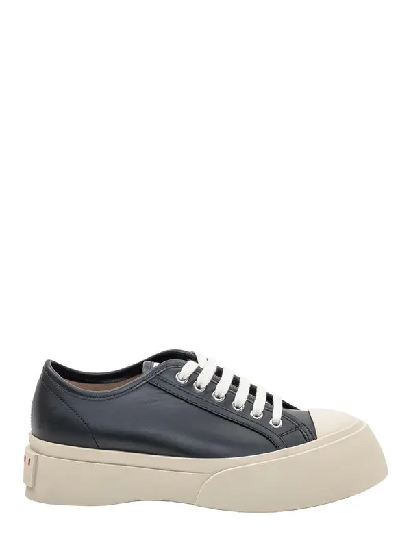 Marni Leather Color Block Sneakers - Black