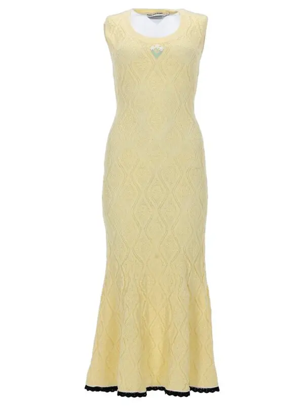 SELF-PORTRAIT Floral Embellished Strapless Mini Dress - Yellow