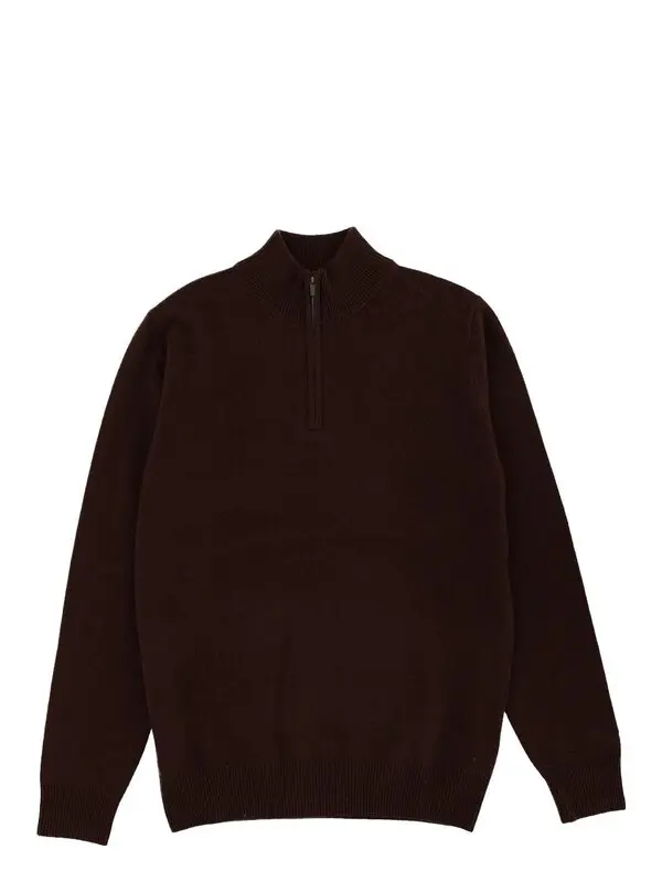 MC2 SAINT BARTH Wool Half-zip Sweater - Brown