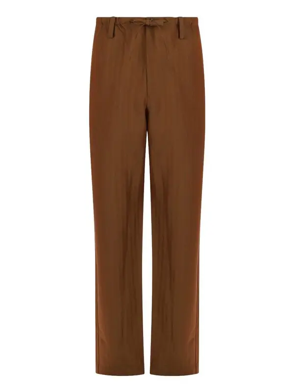 Dries Van Noten Wide-leg Drawstring Trousers - Brown