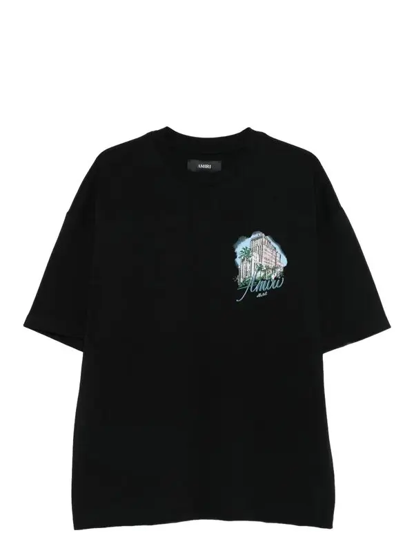 Amiri Oversized Hotel Tee For - Black