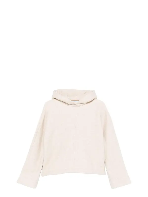 Max Mara Stretch-cotton Hooded Sweatshirt - Beige