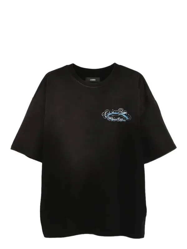 Amiri Silk Blend Oversized T-shirt - Black