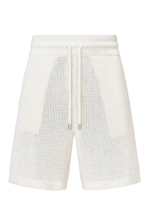 Amiri Mesh Knit Drawstring Shorts - Ivory