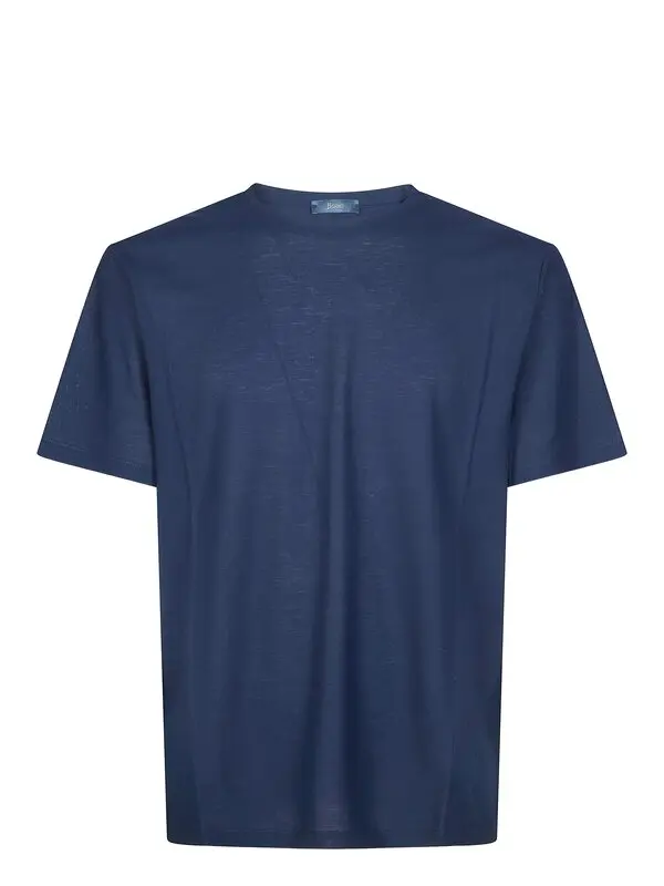 Herno Stylish Crepe T-shirt - Blu