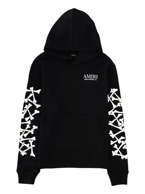 Amiri Bone Print Hoodie - Black
