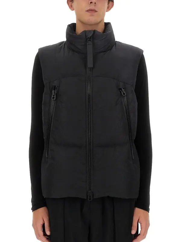 JG1 Zip-fastening Padded Gilet - Black