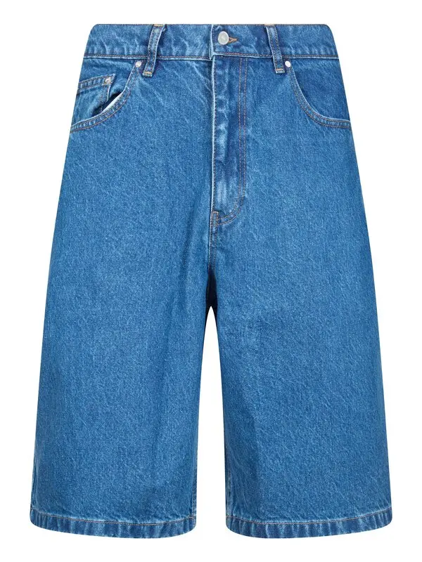 ARTE Round Pocket Denim Shorts - Blu