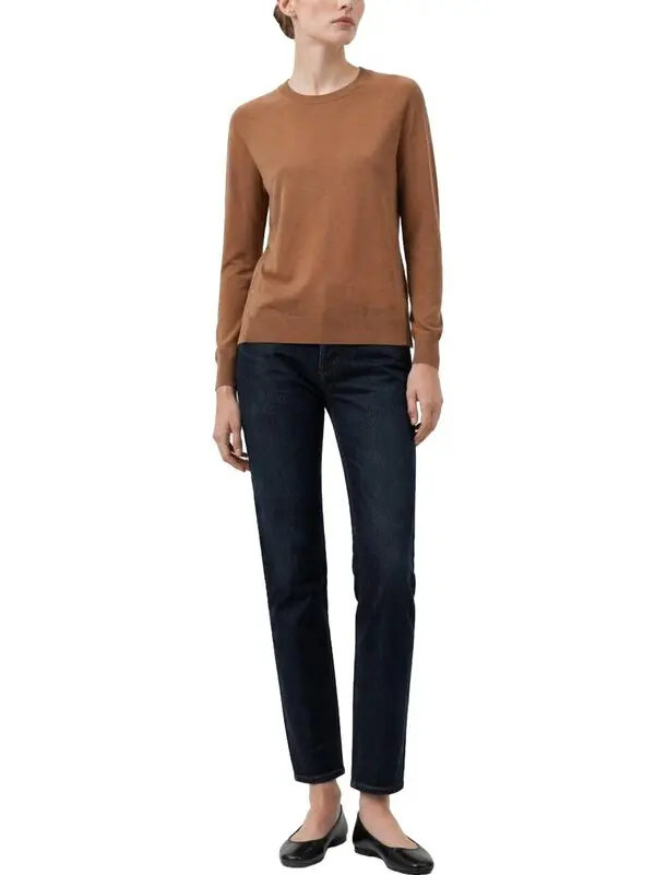 Herno Crewneck Long-sleeve Knit Top - Beige