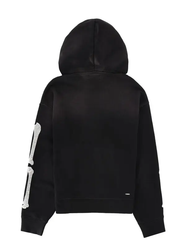 Amiri Long Sleeve Logo Detail Hoodie - Black