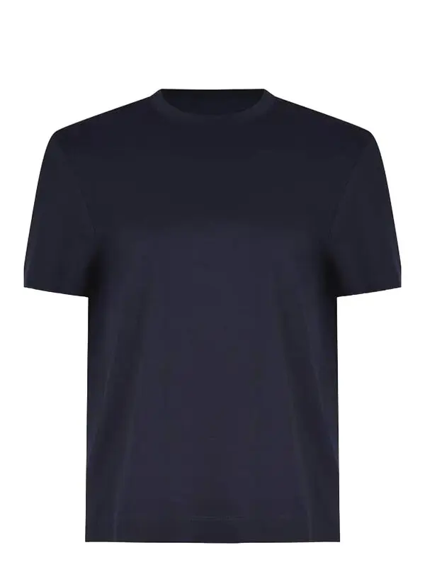 Max Mara Cotton Crewneck T-shirt - Navy