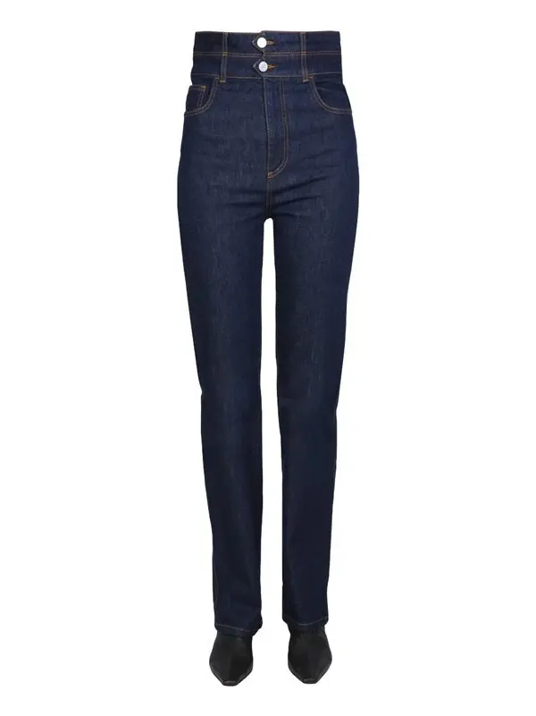 Philosophy Di Lorenzo Serafini High Rise Straight Leg Jeans - Blue