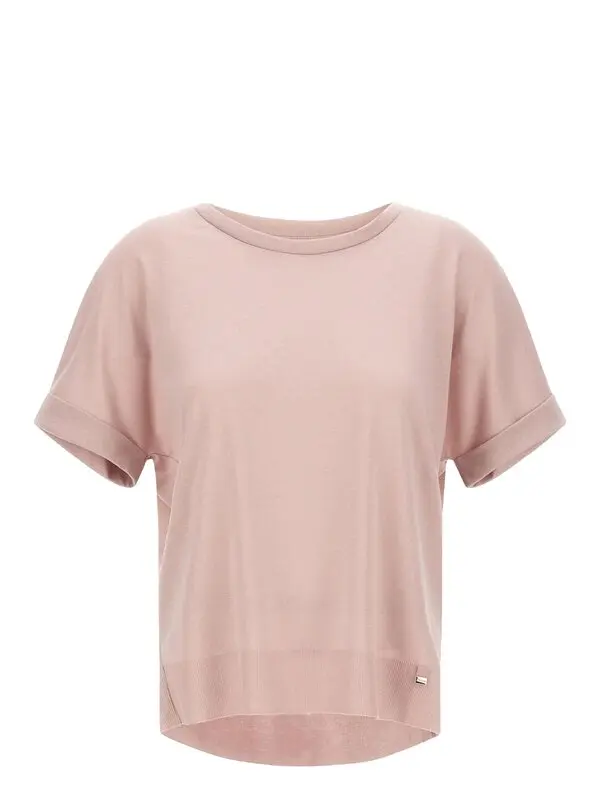 Herno Short-sleeve Crewneck Top - Cipria
