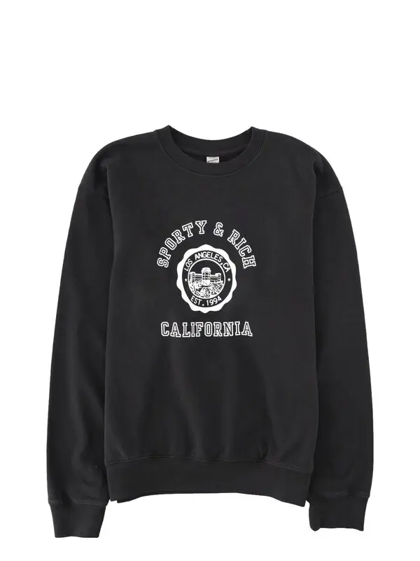 SPORTY & RICH Classic Logo Sweatshirt - Black