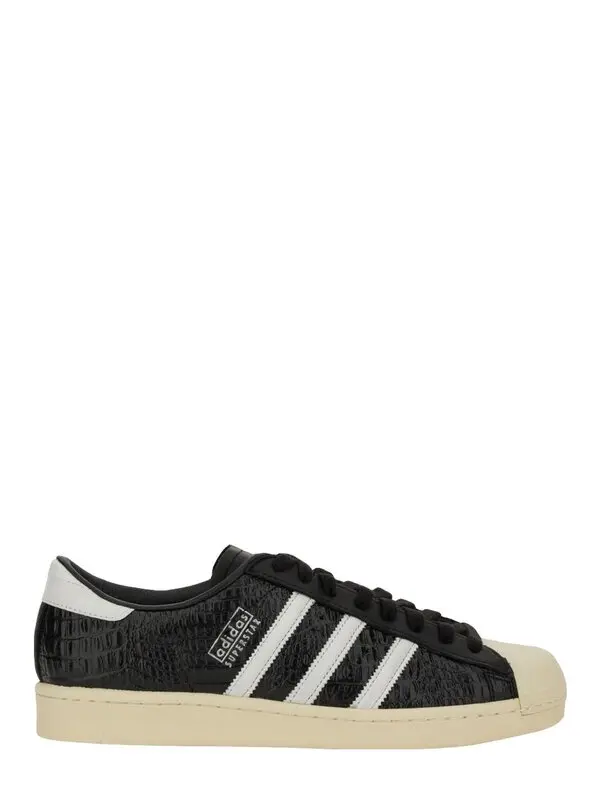 ADIDAS ORIGINALS Superstar "vintage" Leather Sneakers - Black