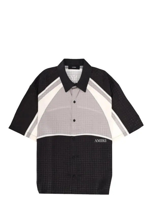 Amiri Short-sleeve Camp Collar Button-up Shirt - Black