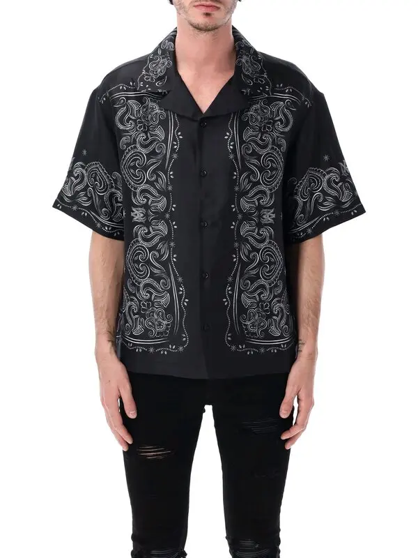 Amiri Oversized Bowling Shirt Size - Black