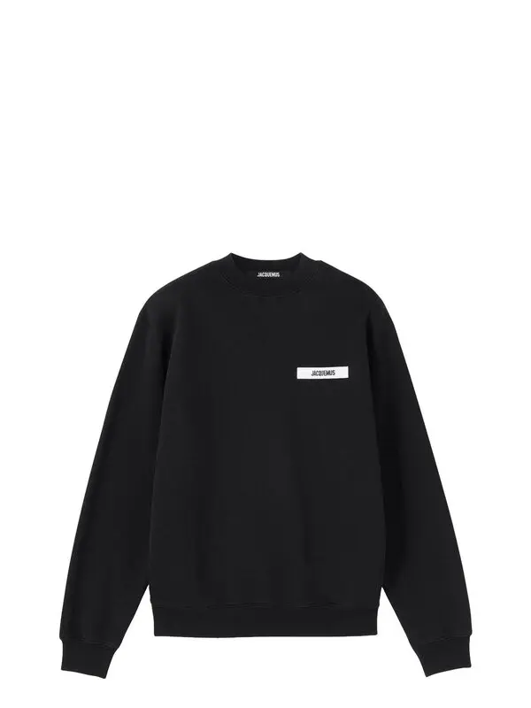 Jacquemus Logo Patch Crewneck Sweatshirt - Black