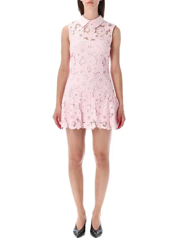 SELF-PORTRAIT Mini Dress With Guipure Lace - Rosa