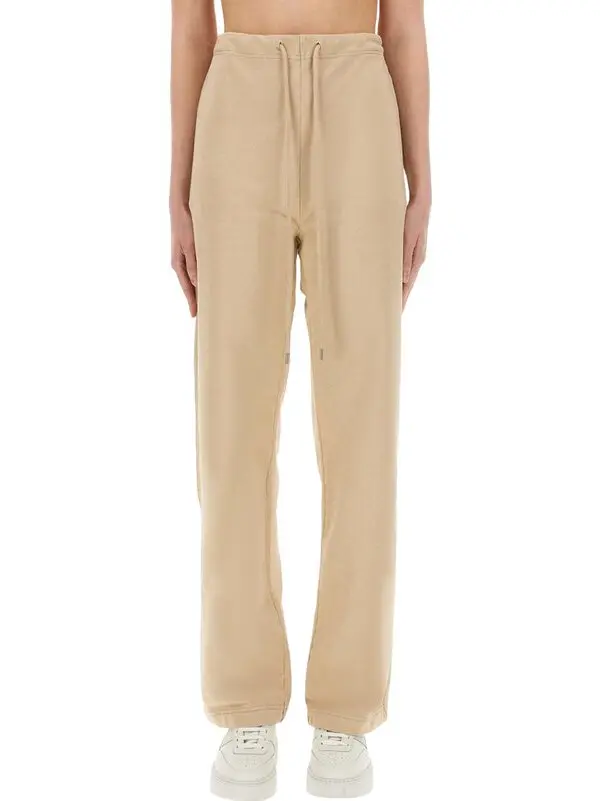 Moschino Relaxed Fit Cotton Trousers - Beige