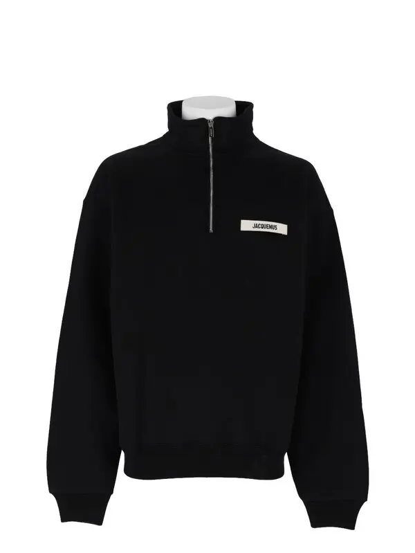 Jacquemus 100% Cotton Turtleneck Sweatshirt Size - Black