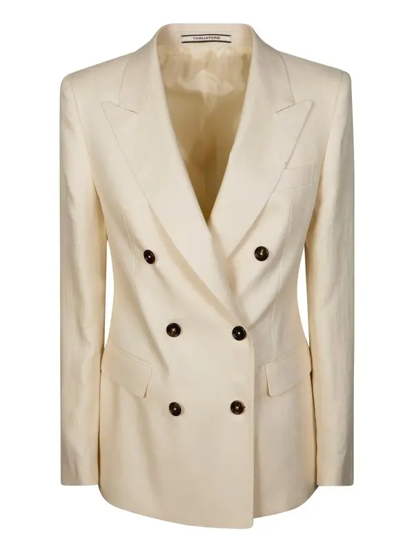 Tagliatore Parigi Double-breasted Linen Jacket - Beige