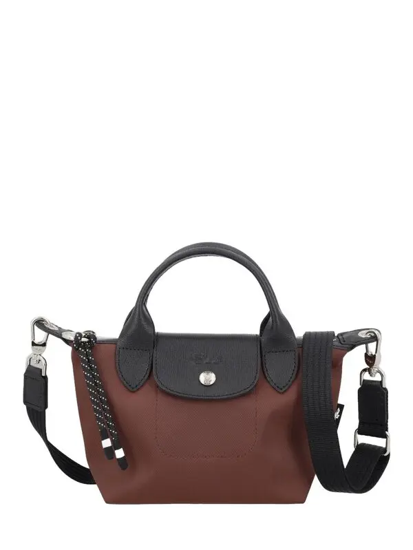Longchamp Small Nylon Top Handle Crossbody Bag - Brown