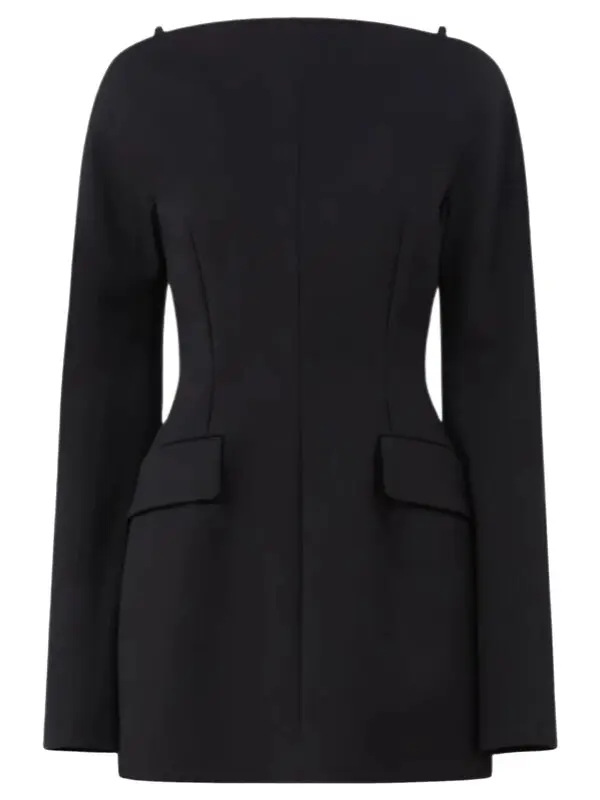 Sportmax Shoulder Pad Mini Dress - Black