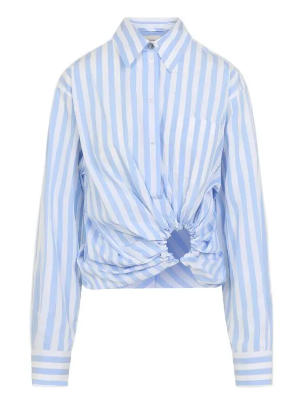 Sportmax Striped Knotted Shirt - Blue